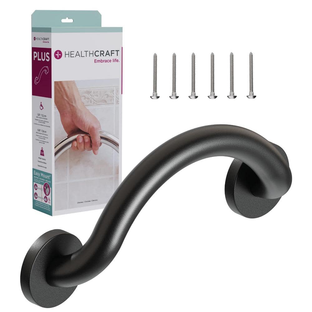 HEALTHCRAFT Plus, 14 in. Concealed Screw Grab Bar Crescent Ring ...