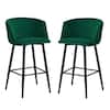 Homy Casa ALDRIDGE MIDBAR 35.03 in. Dark Green Mid Back Metal 26 in ...