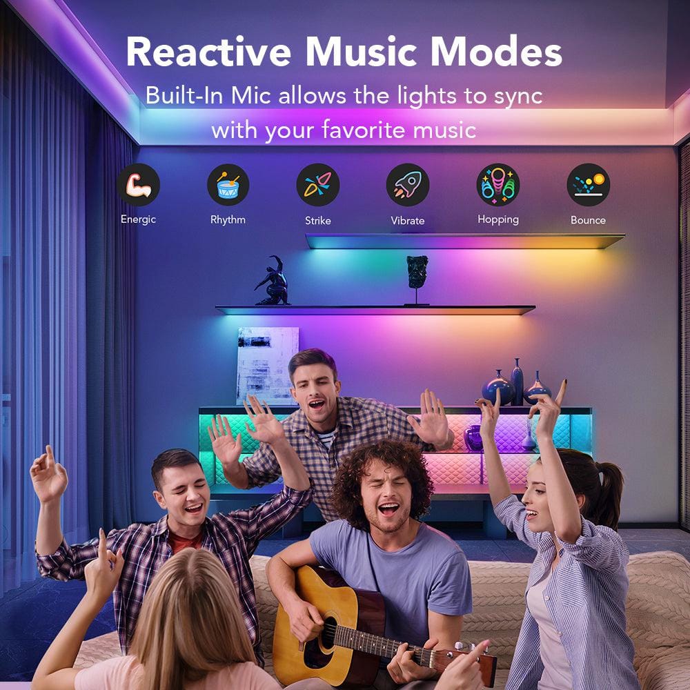 RGBIC Pro 24.6 ft. Smart Color Changing LED White Tape Wi-Fi Enabled ...