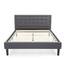 DeCoro Medora Grey Queen Upholstered Metal with Wood Slat Supports ...