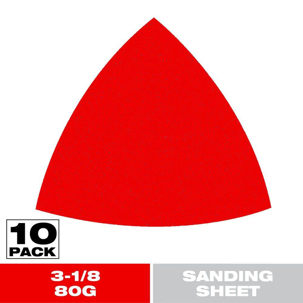 DIABLO 3-1/8 in. 80-Grit Triangular Detail Sanding Sheets DCT318080H10G ...
