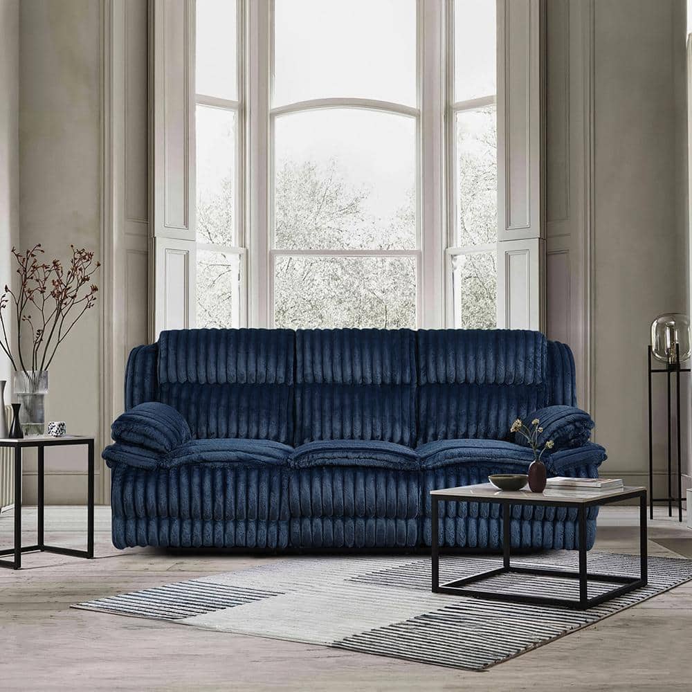 Lazzara Dyersburg 95 in. W Pillow Top Arm Corduroy Rectangle Manual ...