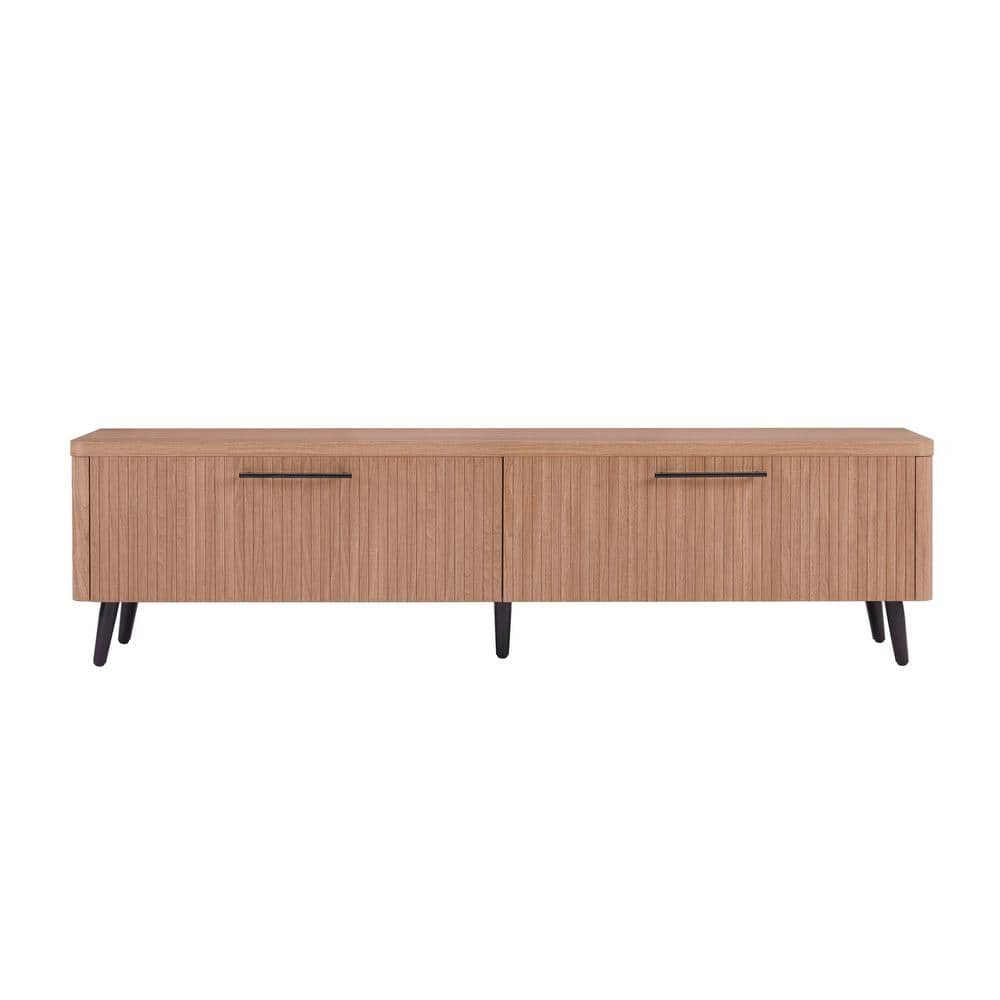 Manhattan Comfort Jodie 68.9 in. Wide Mid-Century Modern Maple TV Stand ...