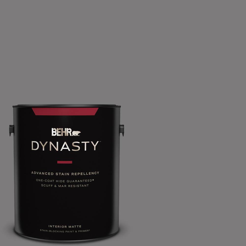 BEHR DYNASTY 1 gal. #BXC-58 Stormy Gray Matte Interior Stain-Blocking ...