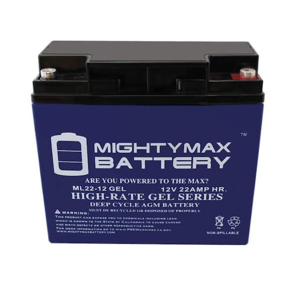 MIGHTY MAX BATTERY 12V 22AH GEL Battery Replaces Enduring CB22-12, CB ...