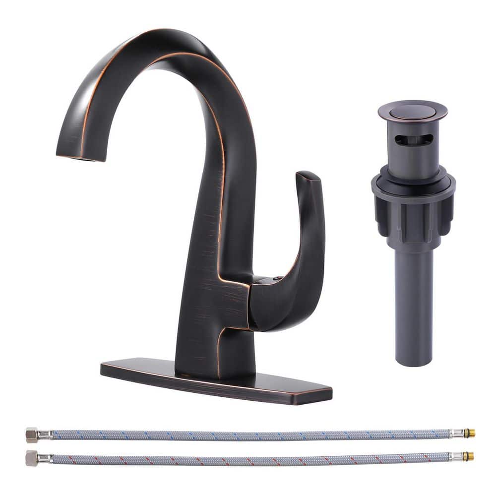 ARCORA Single-Lever Handle Single-Hole Bathroom Faucet with Deckplate ...