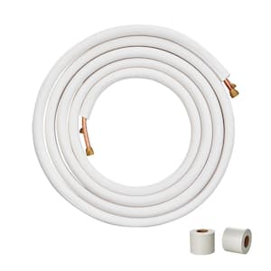 VEVOR 16 ft. Mini Split Line Set 1/4 in. and 1/2 in. O.D Copper Pipes ...
