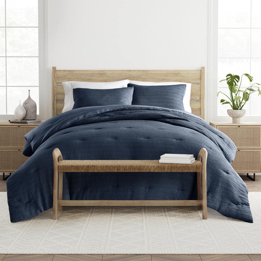 Becky Cameron Waffle Textured 3 Piece All Season Down-Alternative King ...