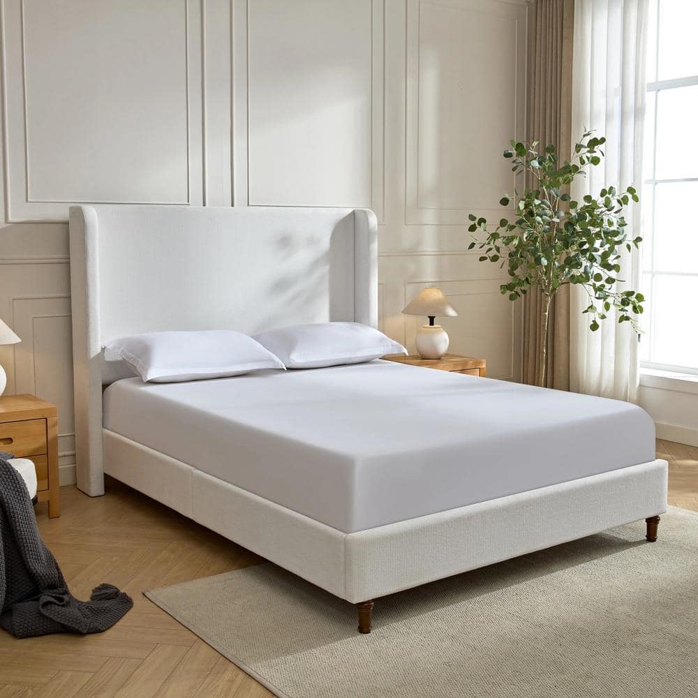 Noble House Harper Indoor Cream White Chenille Upholstered Metal Frame ...