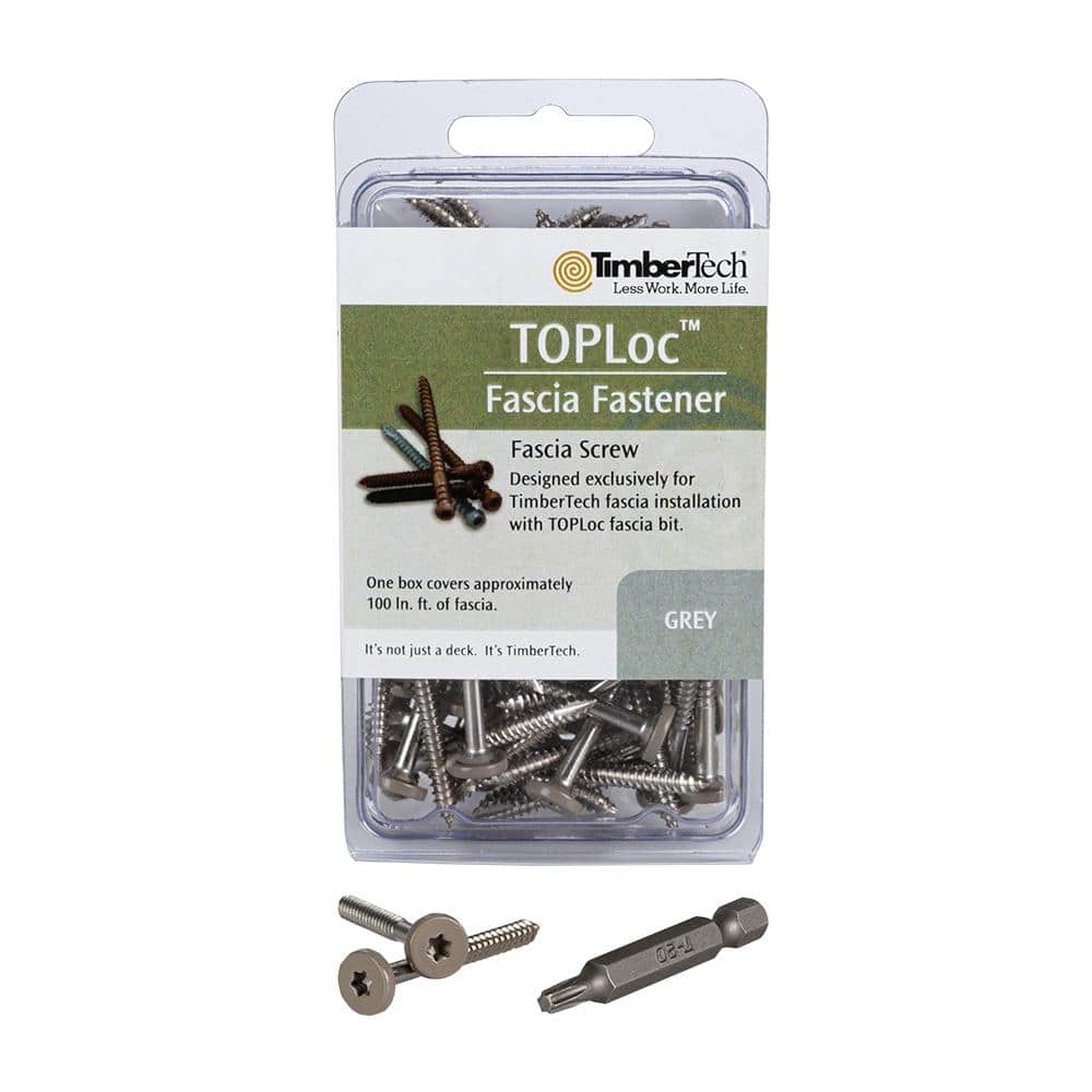 TimberTech TOPLoc Composite Deck Screw for Fascia Gray 80 LF (100 1-3/4 ...
