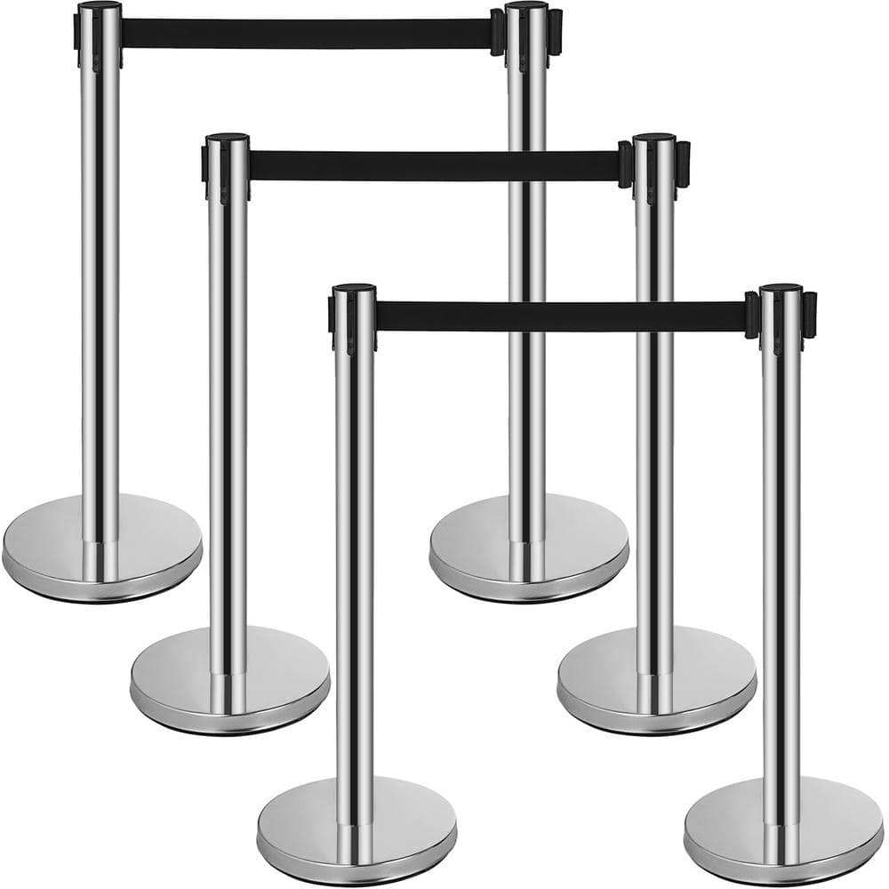 VEVOR Crowd Control Stanchion, 6-pieces Crowd Control Barrier ...