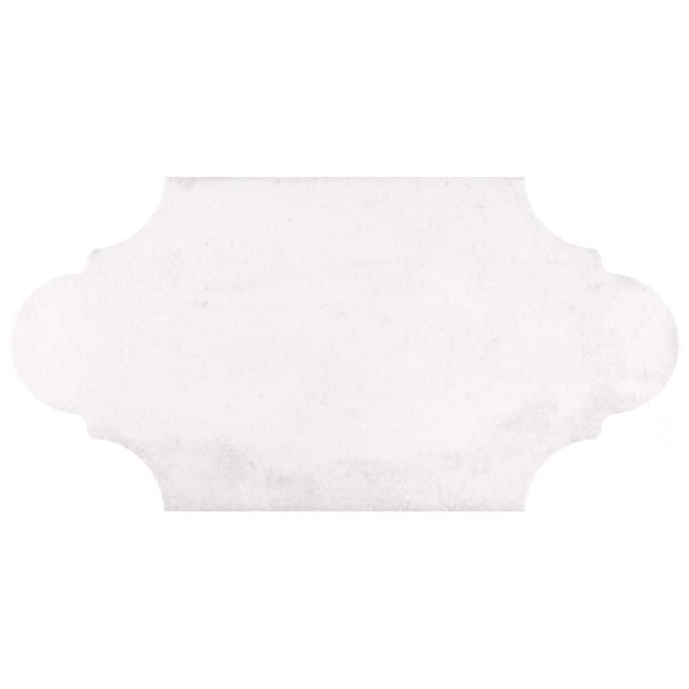 Merola Tile Alhama Provenzal White 6-1/4 in. x 12-3/4 in. Porcelain ...