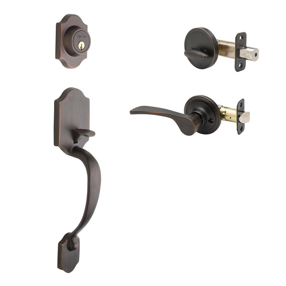 Copper Creek Soft Contemporary Tuscan Bronze Door Handleset with Right ...