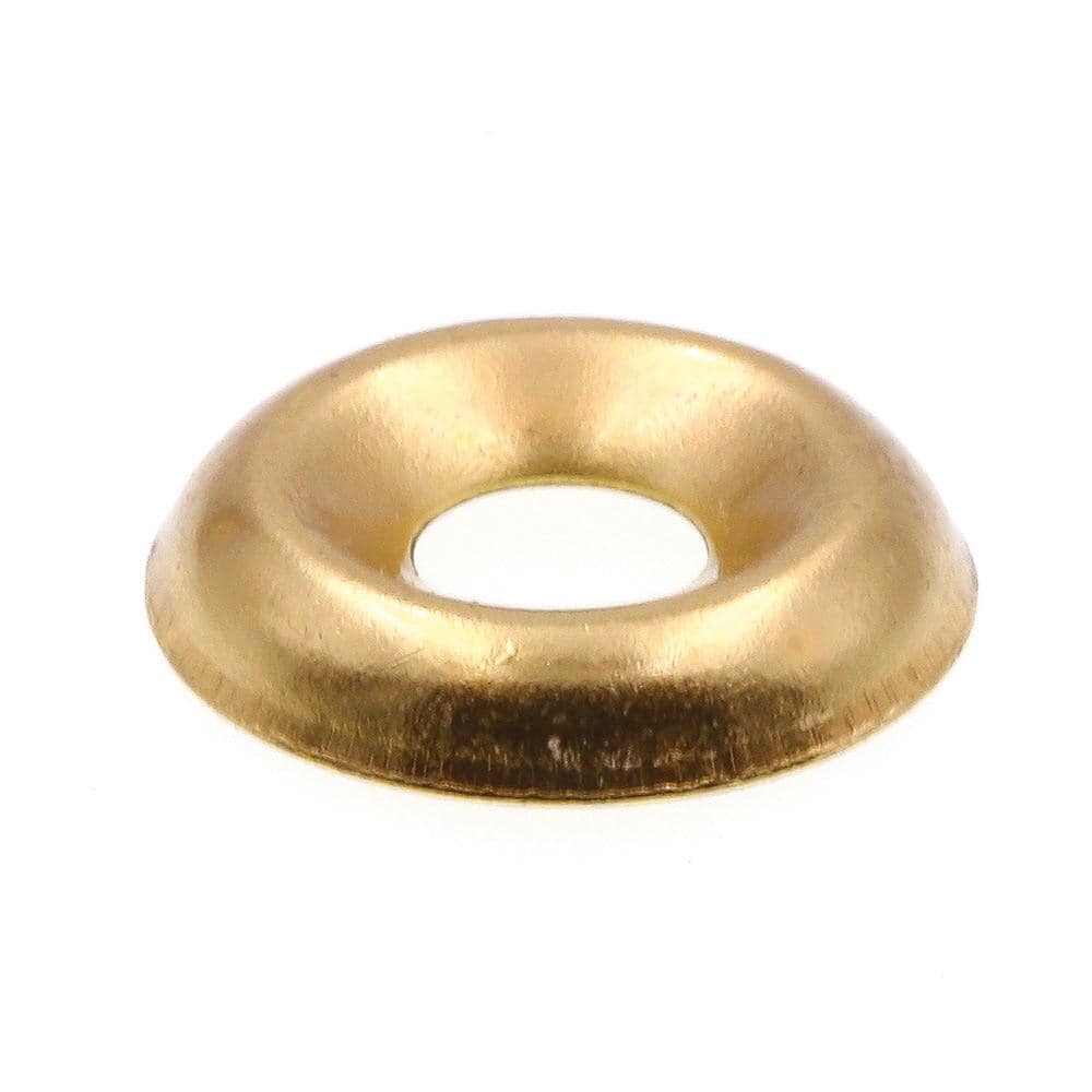 Prime-Line #8 Brass Plated Steel Countersunk Finishing Washers (50-Pack ...