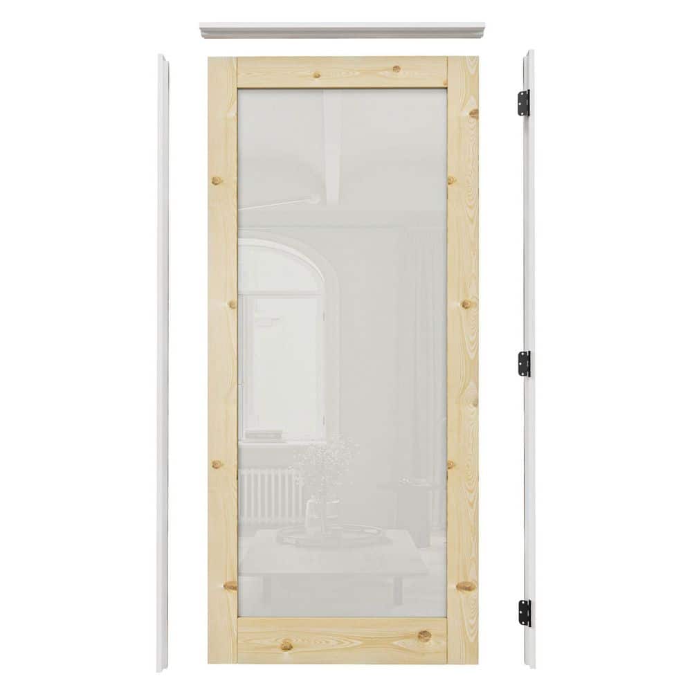 ARK DESIGN Assembly Required 36 in. x 80 in. 1-Lite Frosted Glass Left ...