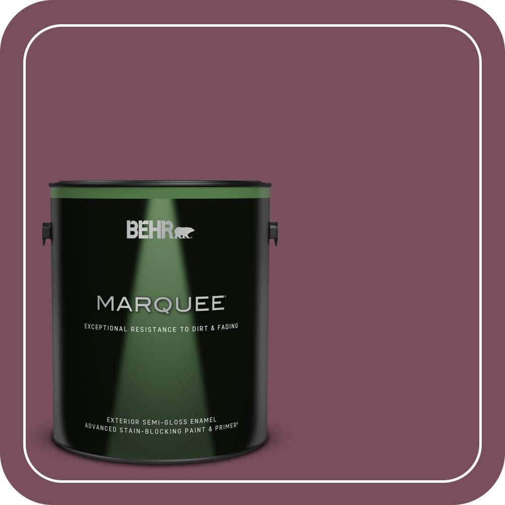 BEHR MARQUEE 1 gal. #100D-7 Maroon Semi-Gloss Enamel Exterior Paint ...