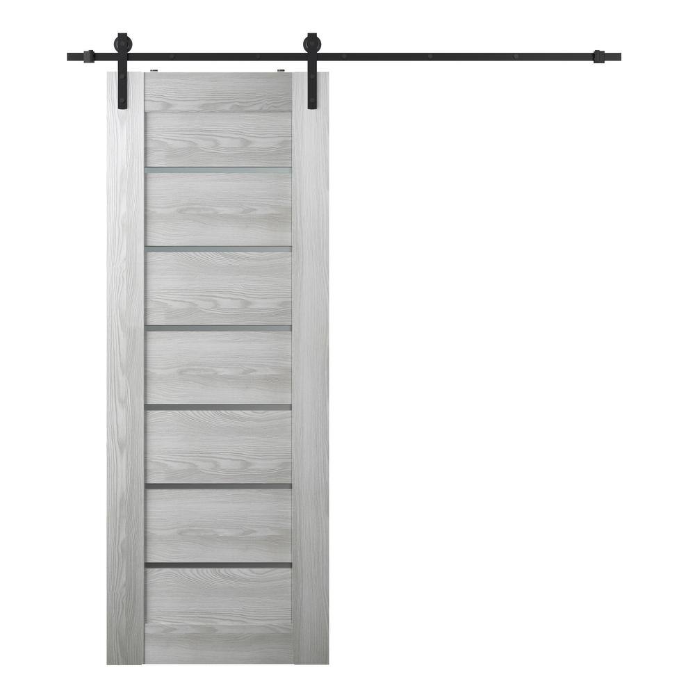 Belldinni Vona 07-02 24 in. x 84 in. 6-Lite Frosted Glass Ribeira Ash ...