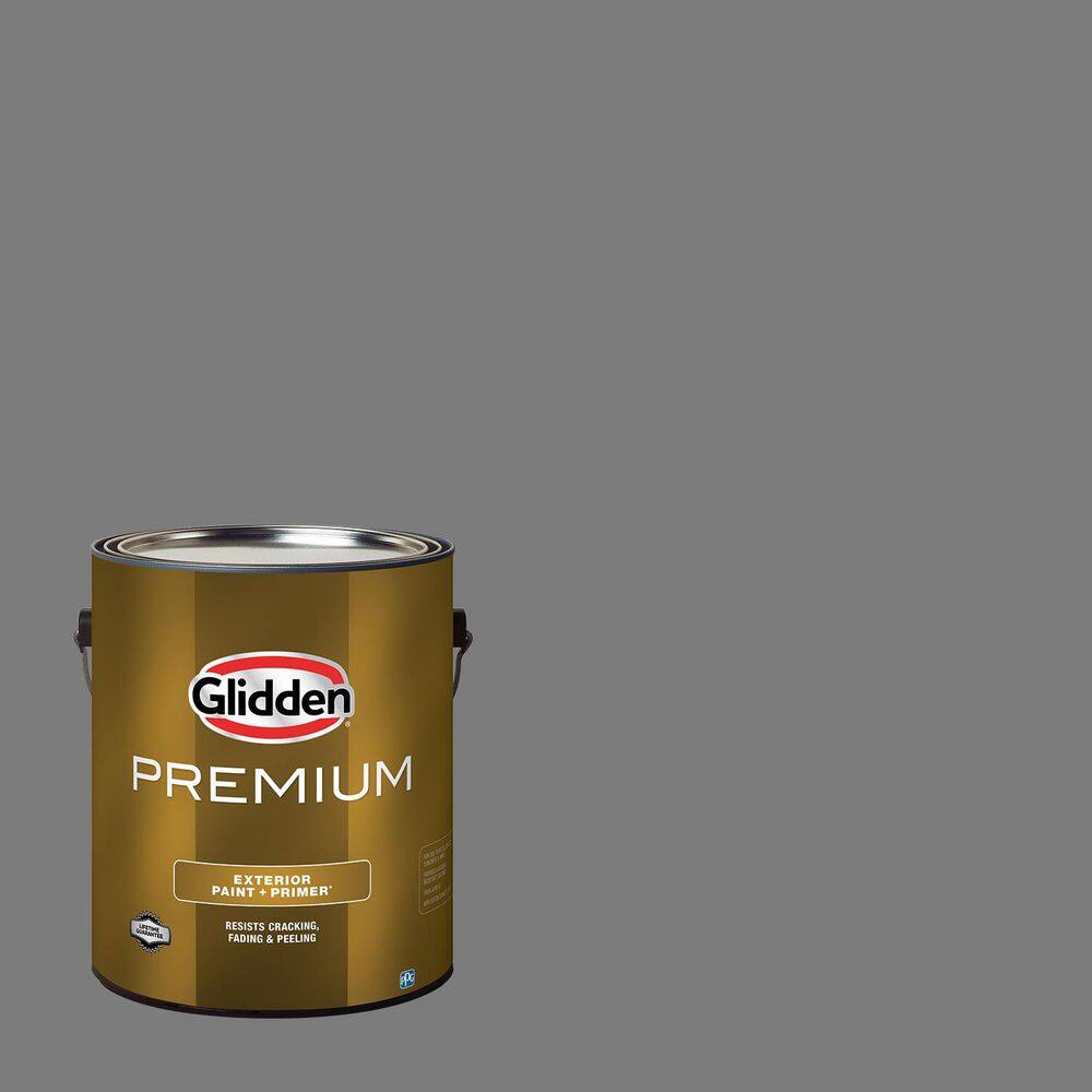Glidden Premium 1 gal. PPG0997-6 Industrial Revolution Flat Exterior ...