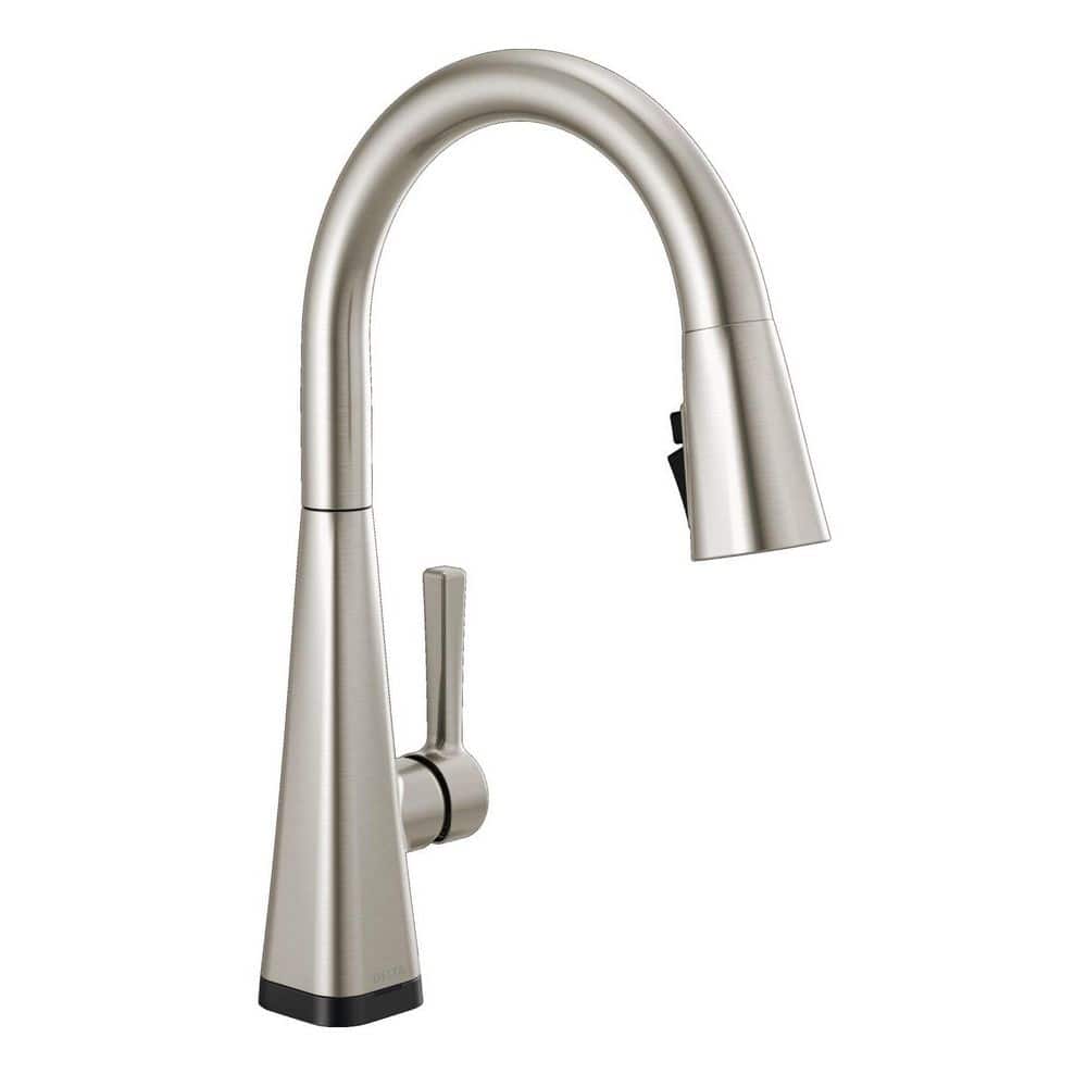 Delta Lenta Touch/Touchless Spotshield Stainless 16.75 in. H Pull Down ...
