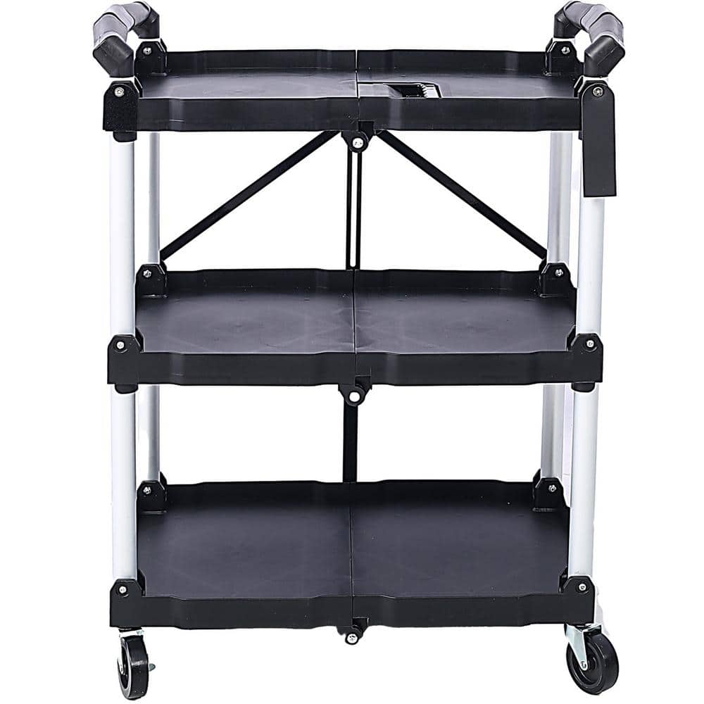 Miscool Ami 3 Black Layers Folding General Use Cart, Collapsible ...
