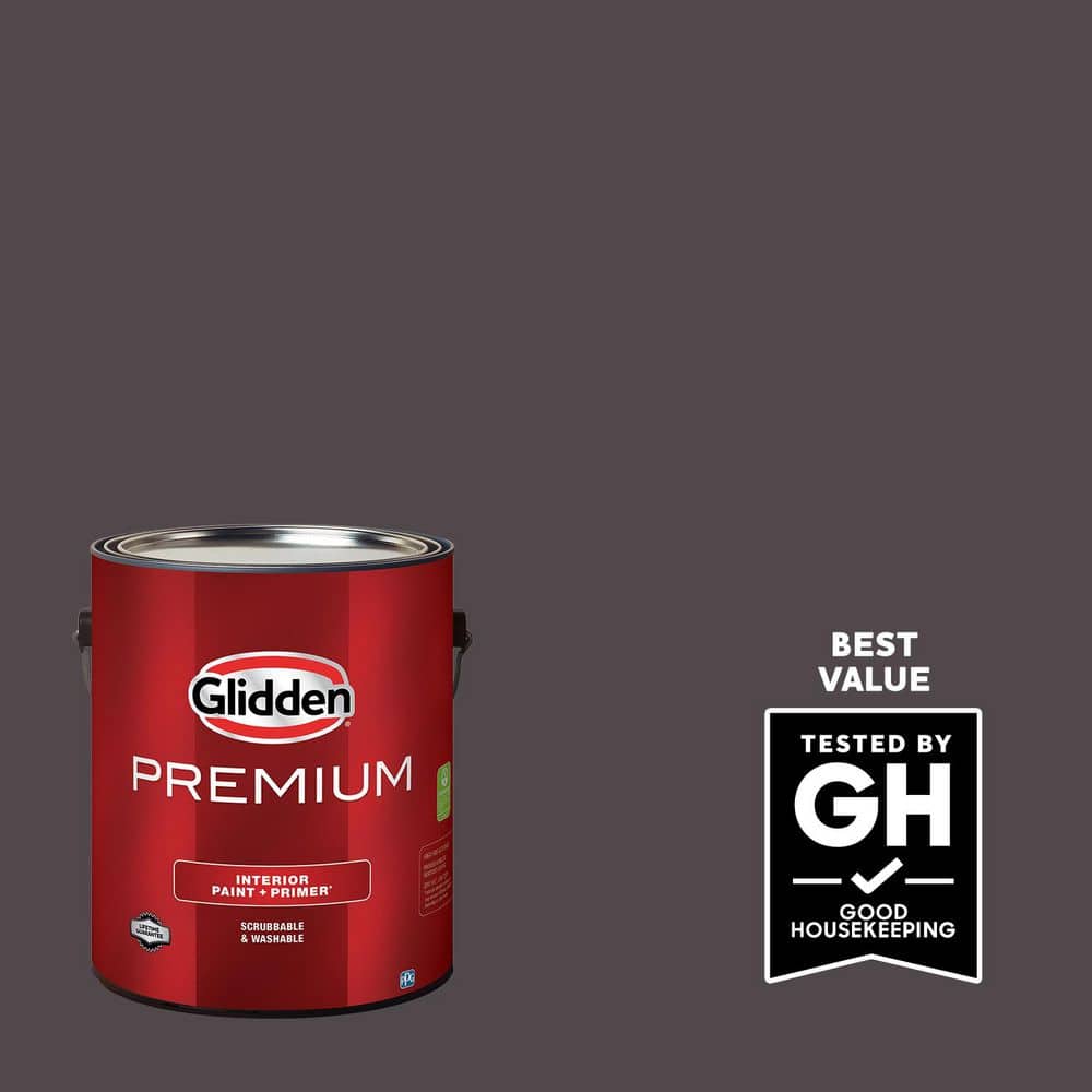 Glidden Premium 1-gal. Black Elegance PPG1004-7 Semi-Gloss Interior ...