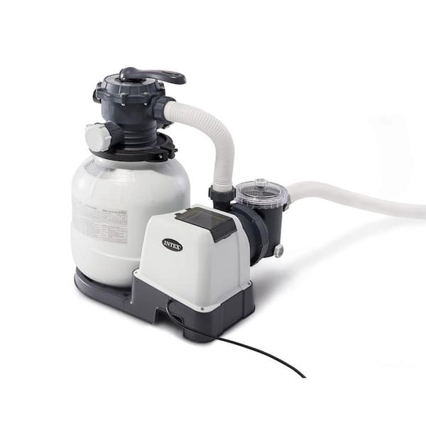 Intex 26 ft. x 52 in. Frame Above Ground Swimming Pool Set with Pump ...