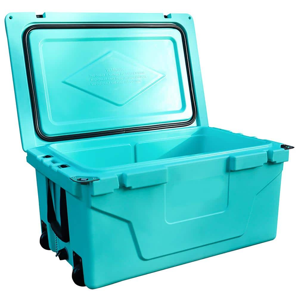 Boosicavelly Plastic Blue Deck Box with Rubber Latches and Grip Handles ...