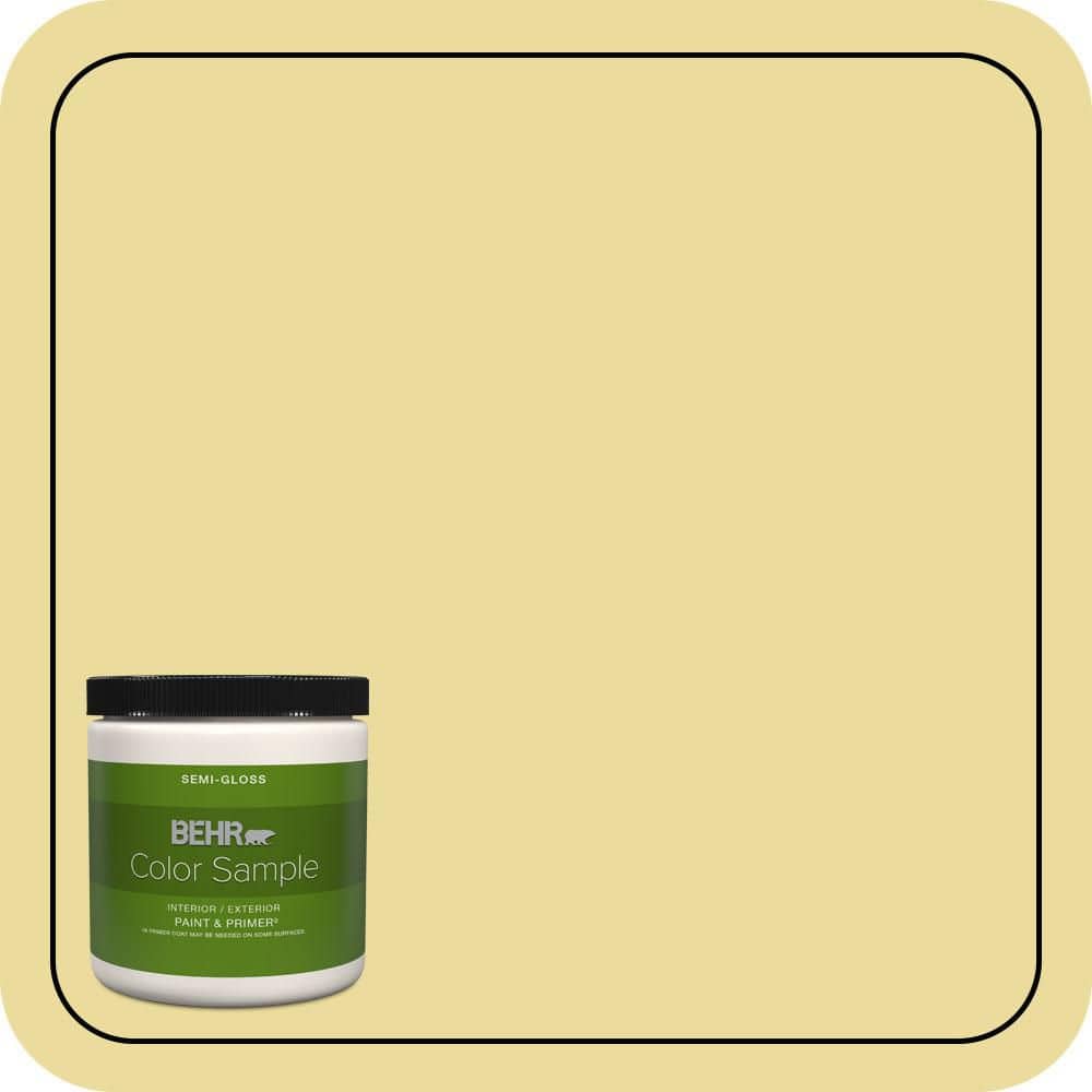 BEHR PREMIUM PLUS 8 oz. #P330-3A Flourish Semi-Gloss Interior/Exterior ...
