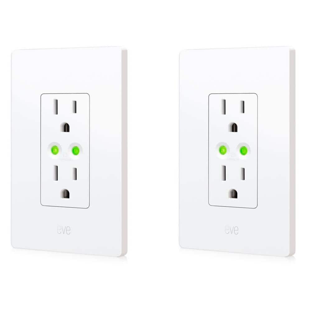 eve Energy Outlet (Matter) Smart Outlet 2pk 10038863-2pk - The Home Depot