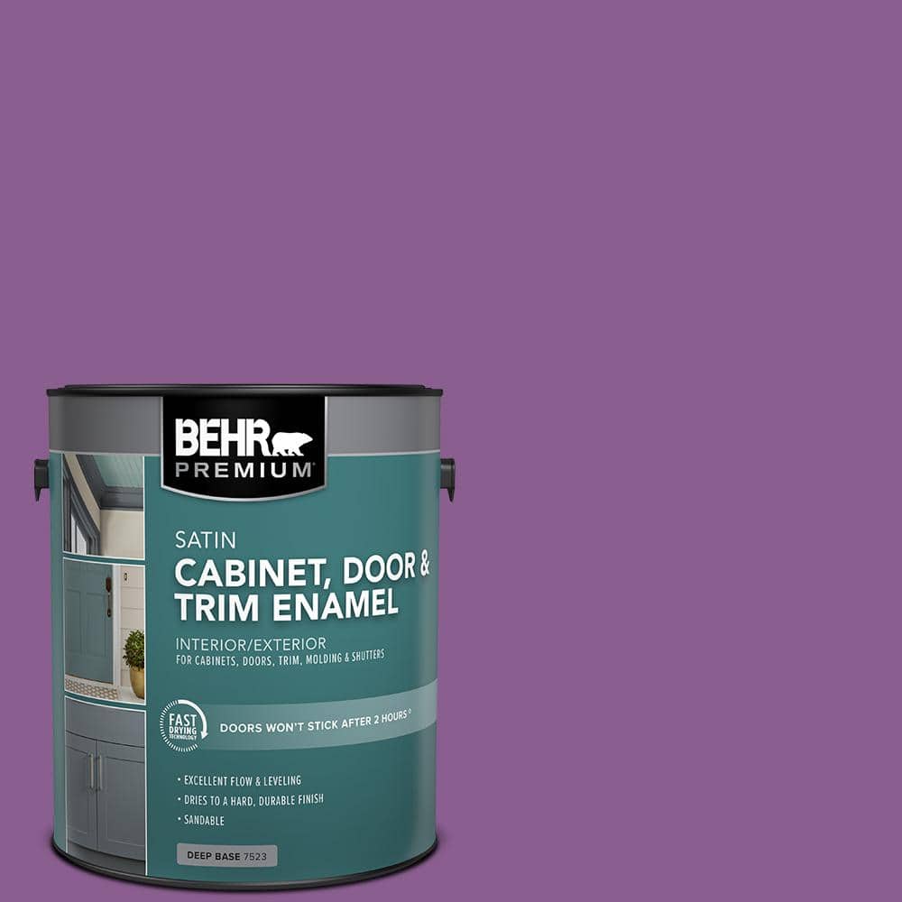 BEHR PREMIUM 1 gal. #P100-6 Chakra Satin Enamel Interior/Exterior ...
