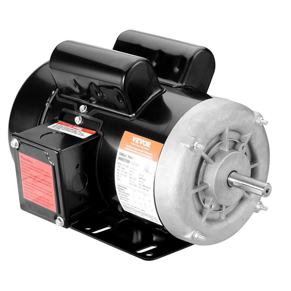 VEVOR 1.5 HP Electric Motor 3450 RPM, AC 115V/230V, 56 Frame Air Compressor Motor Single Phase ...