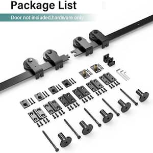 CALHOME 72 in. Steel Sliding Bifold Door Track and Hardware Set for 2 ...