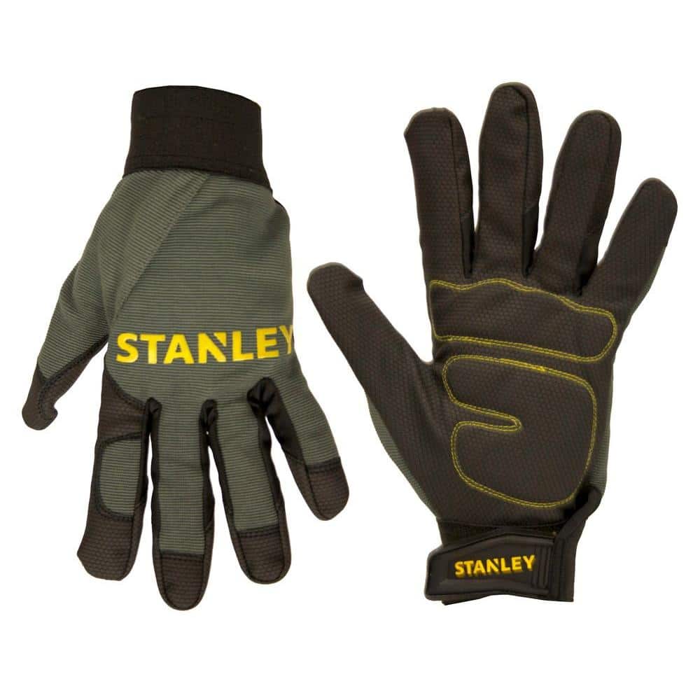 Stanley Men's Medium Padded Comfort Grip Gloves S77642 - The Home Depot