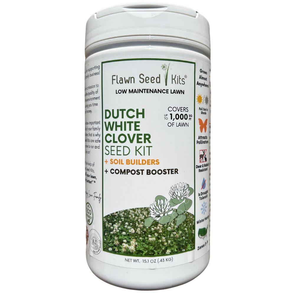 Flawn Seed Kits Dutch White Clover Flower Lawn Seed Kit,Easy Spread ...