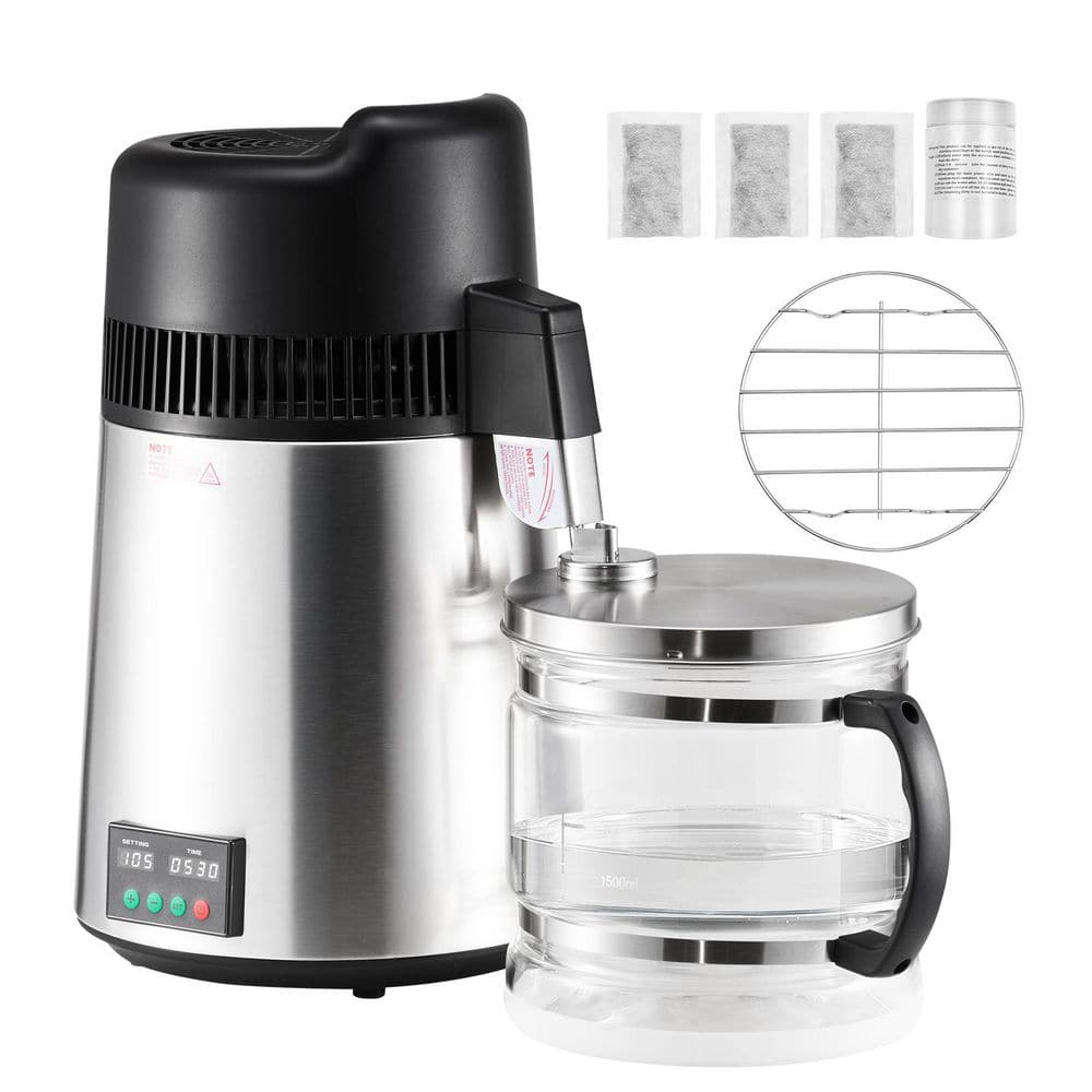 SKYSHALO 25 Cups, Larger Pure Water Distiller 6L 1.6 Gal. 900W, for ...