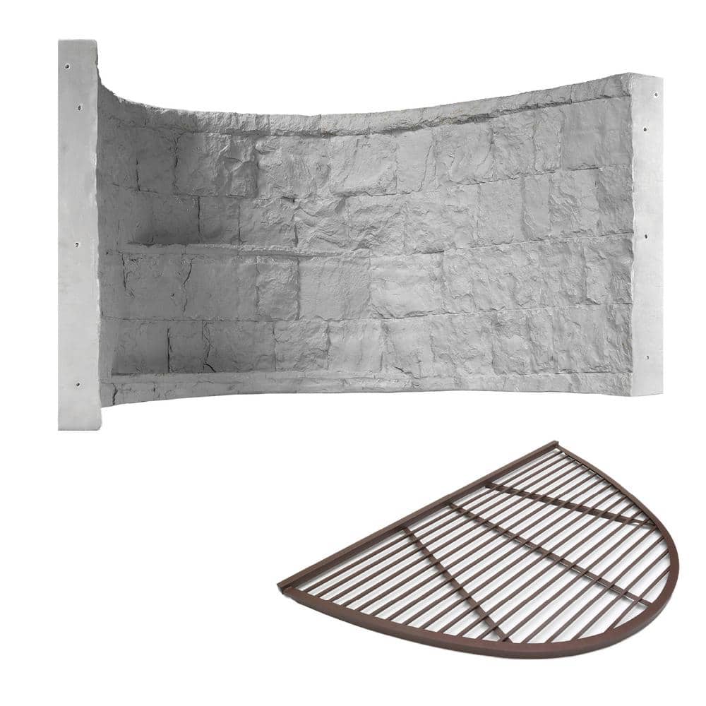 SHAPE PRODUCTS Rockwell 66 in. x 44 in. x 36 in. Gray Composite Window ...