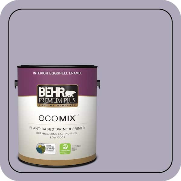 BEHR PREMIUM PLUS 1 gal. #650E-3 Plum Blossom Eggshell Enamel EcoMix ...