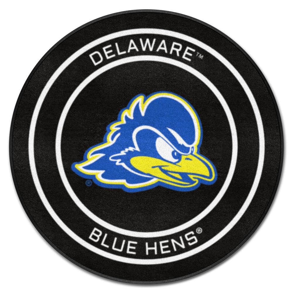 FANMATS Delaware Black 2 ft. Round Hockey Puck Accent Rug 33164 - The ...