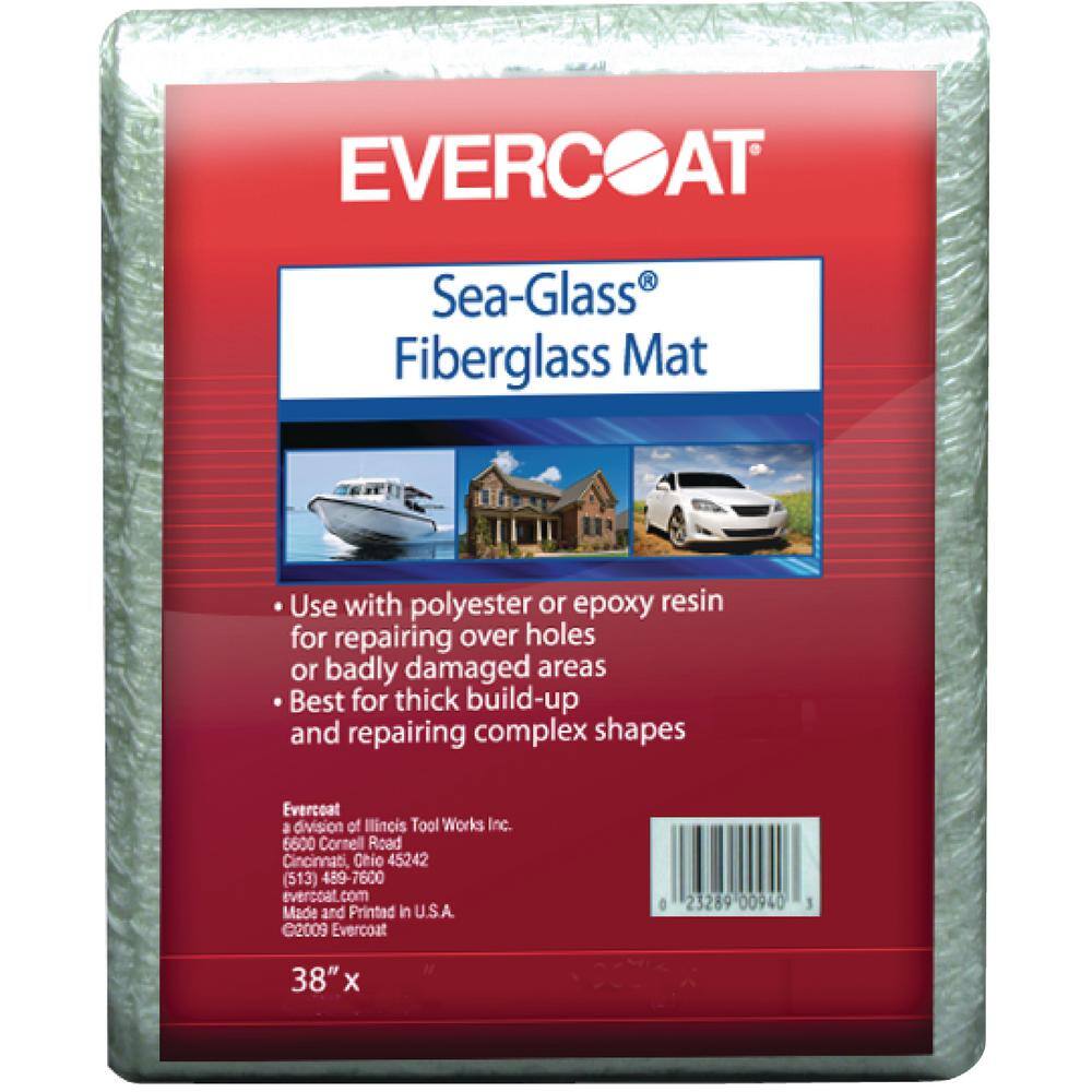 Evercoat 1.5 oz. 38 in. x 34 in. 100% Fiberglass Material in Non-Woven ...