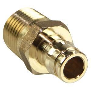 Uponor ProPEX 1/2 in. PEX-A Expansion Barb x 3/4 in. NPT Lead-Free Brass Reducing Male Threaded ...