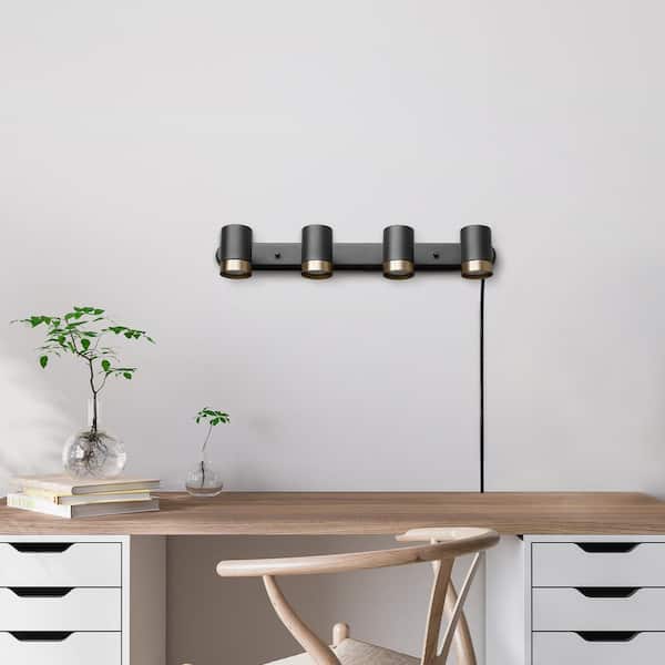 Plug In Track Lighting With Power Cord 8-Light LED Track Lighting Kit ...