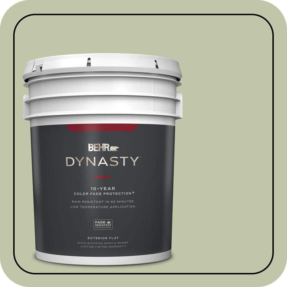 BEHR DYNASTY 5 gal. #PPU10-08 Minted Lemon Flat Exterior Stain-Blocking ...