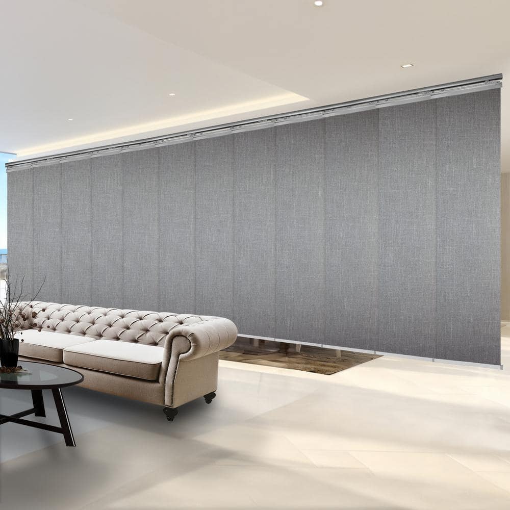 EMOH Adelais 140 in. x 260 in. W x 94 in. L Adjustable 12-Panel, Satin ...