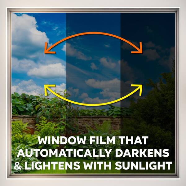 smartfilm 96 in. L x 48 in. W Sun-Activated Smart Film, Transition ...