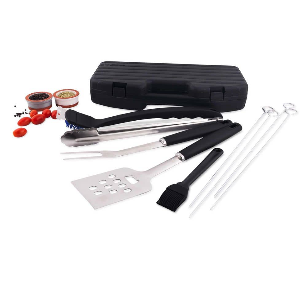 GrillPro 9 Piece Deluxe Tool Set With Case 49994 - The Home Depot