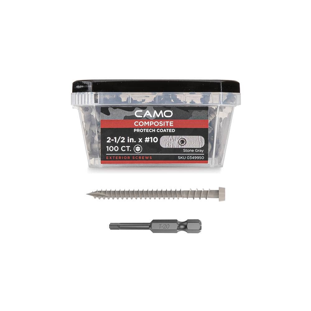 Reviews for CAMO #10 2-1/2 in. Stone Gray Star Drive Trim-Head ...