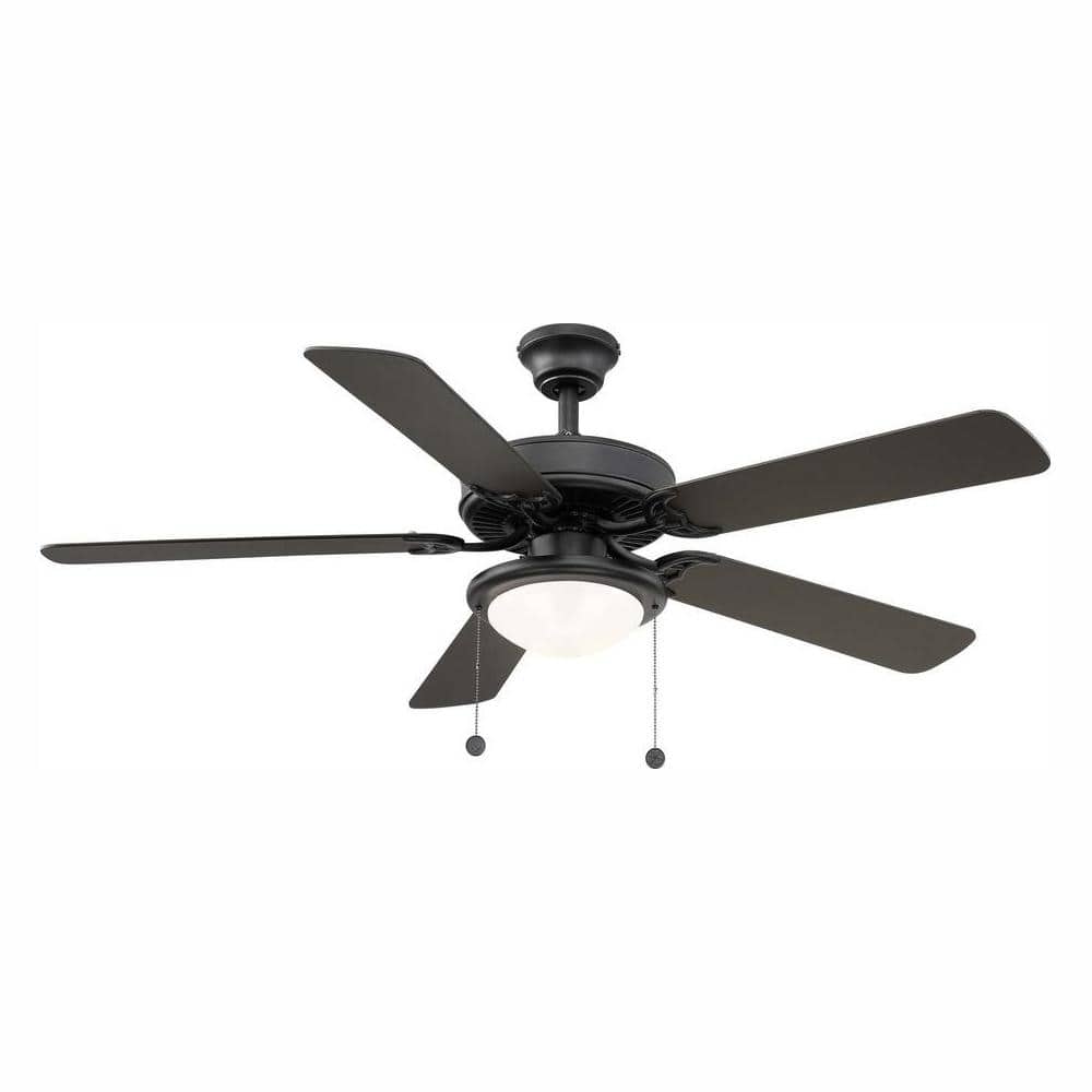 Reviews for Hampton Bay Trice 52 in. LED Black Ceiling Fan with Light ...