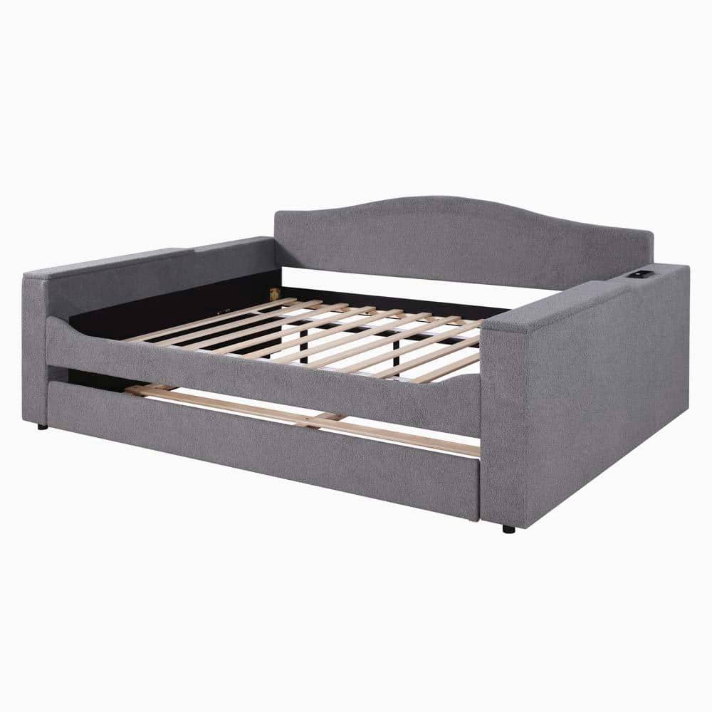 wetiny Gray Full Platform Bed D-SF000108AAE - The Home Depot