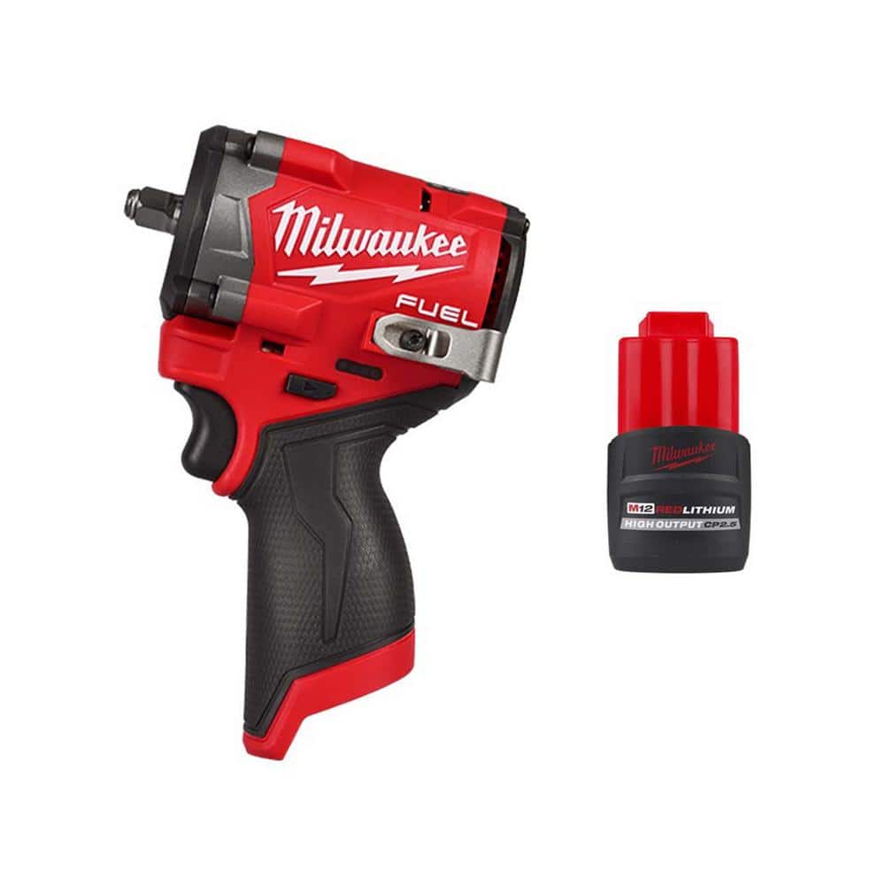 Milwaukee M12 FUEL 12V Lithium-Ion Brushless Cordless Stubby 3/8 in ...