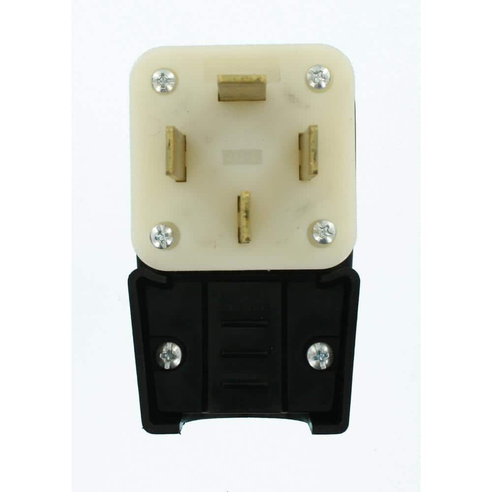 Leviton 60 Amp 120/208-Volt Straight Blade Non-Grounding Angle Plug ...